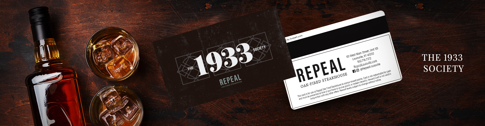 The 1933 Society | Repeal Oak Fired Steakhouse