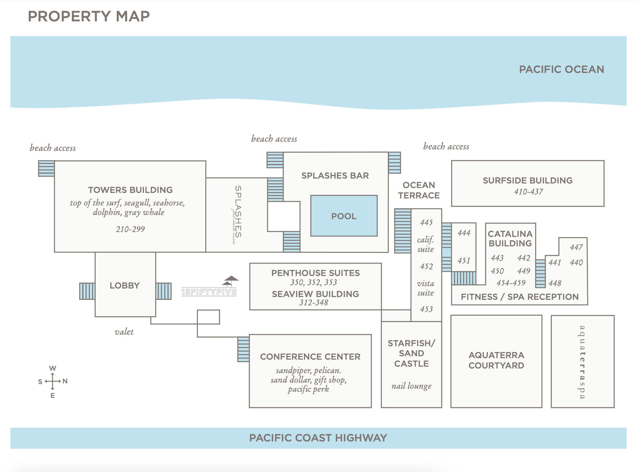 Surf & Sand Resort Laguna Beach | Property Map