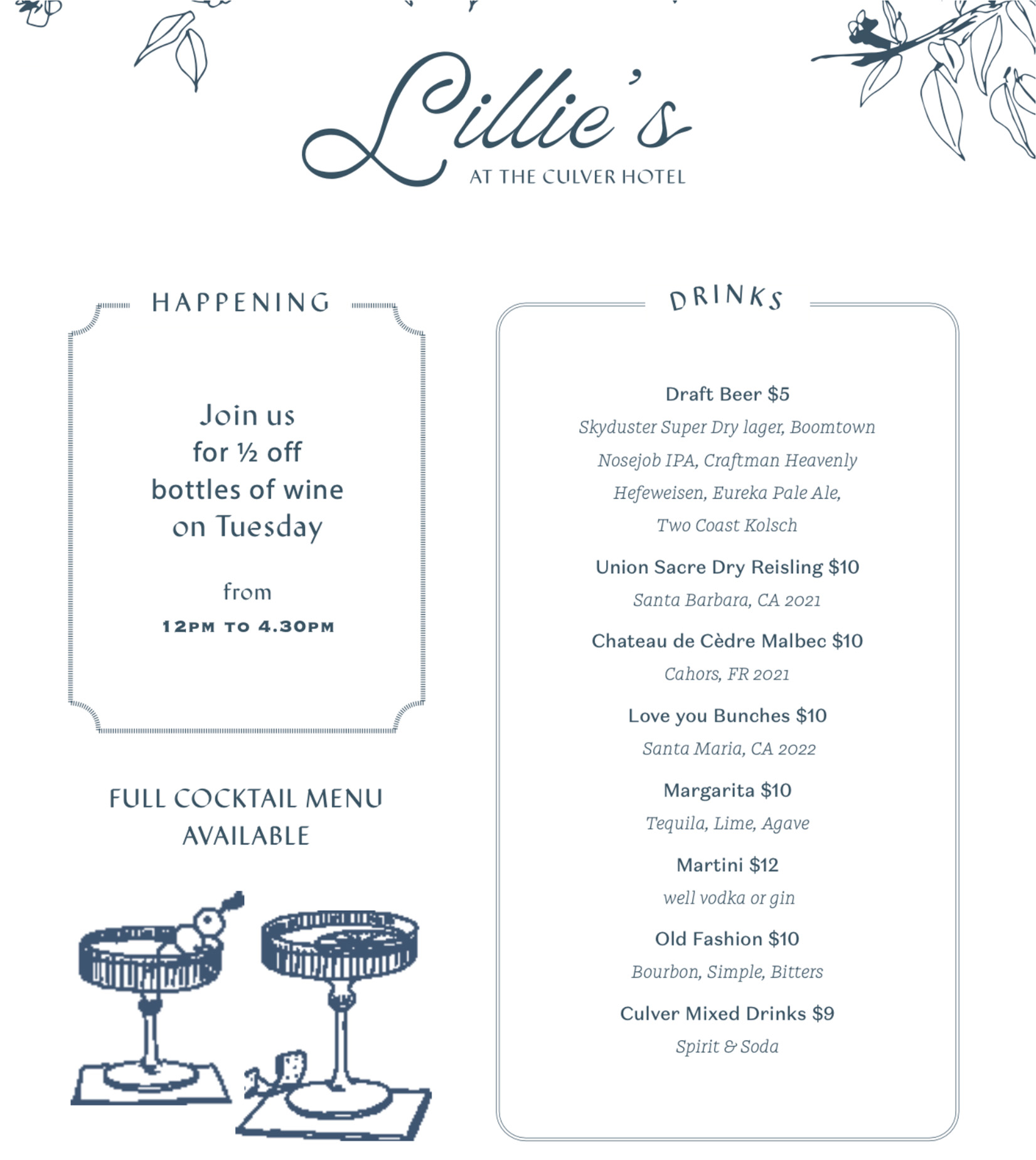 Downtown Culver City Restaurants | Bar & Dining | The Culver Hotel